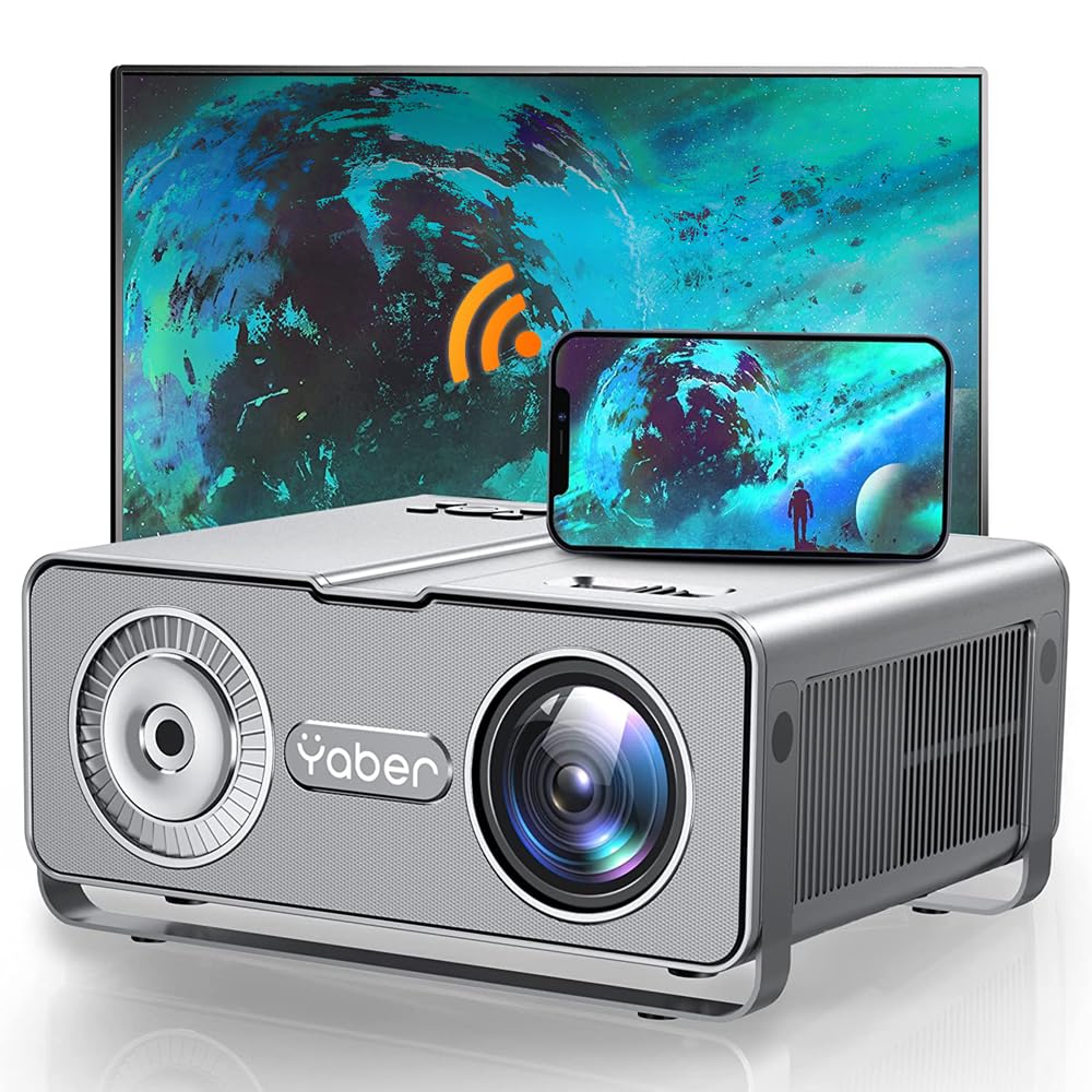 YABER U10 SE Projector with WiFi and Bluetooth, Native 1080P, 4K ...