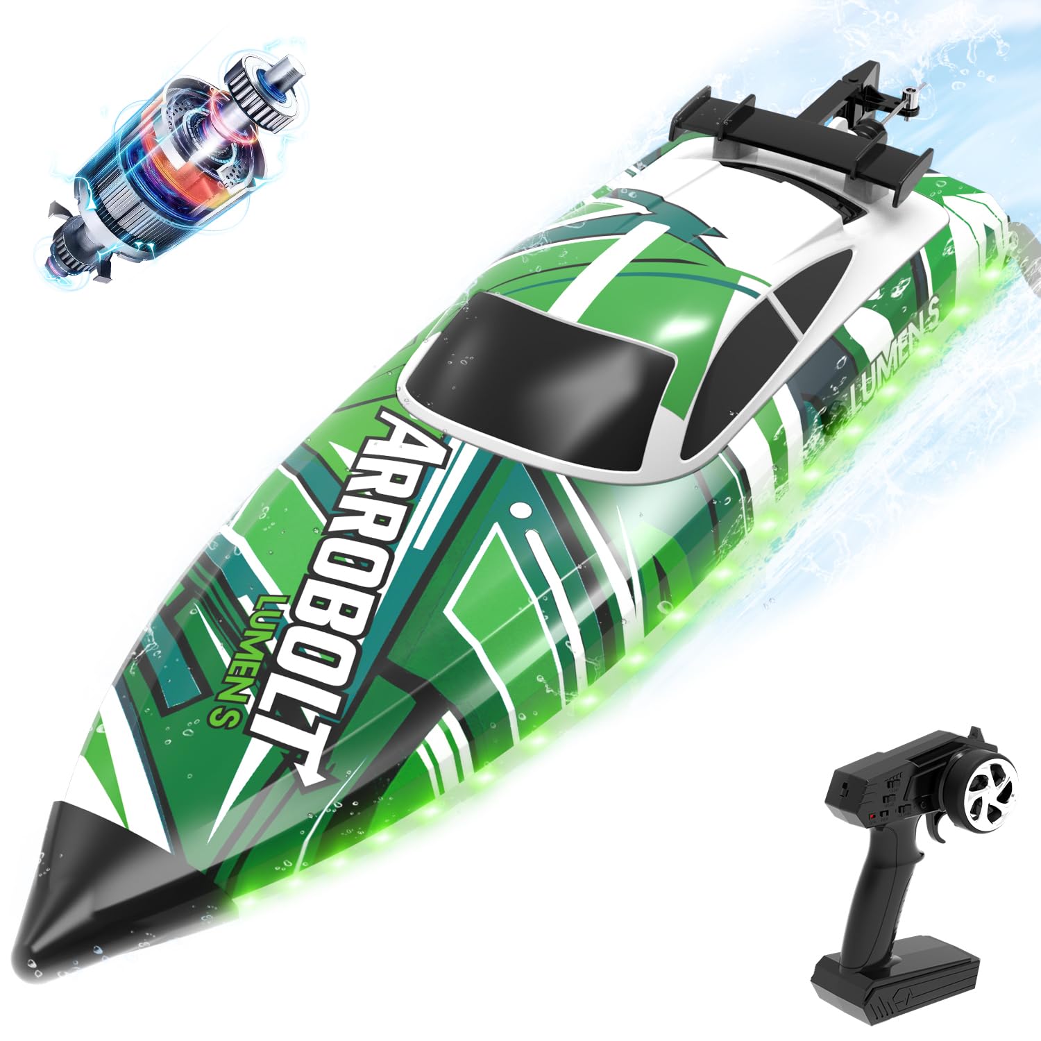 VOLANTEXRC Brushless RC Boats for Adults, 35+MPH Fast Remote Control ...
