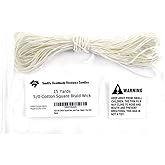 Amazon.com: #2/0 (Medium) Square Braided Wick: 100 foot Spool