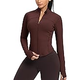 GYM RAINBOW Women's Zip Up Workout Jacket Lightweight Slim Fit Athletic ...
