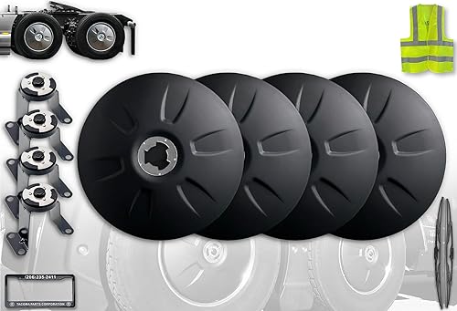 22.5" Aerodynamic Wheel Covers Kit for Semi Trucks (Drive axle ...