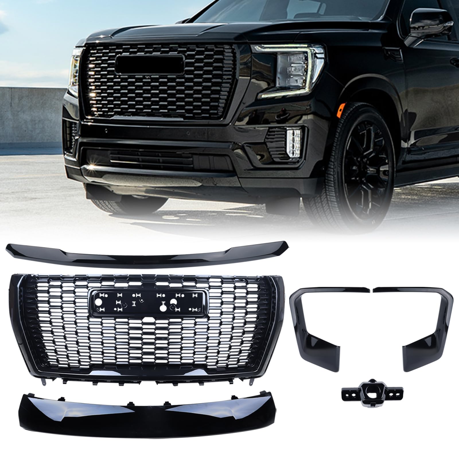 Mua Front Grille 6Pcs Compatible for 2021 2022 2023 2024 GMC Yukon ...