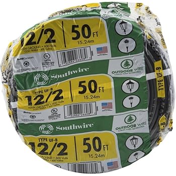 Southwire 13055922 12/2WG UF Wire 50-Foot - Electrical Wires - Amazon.com