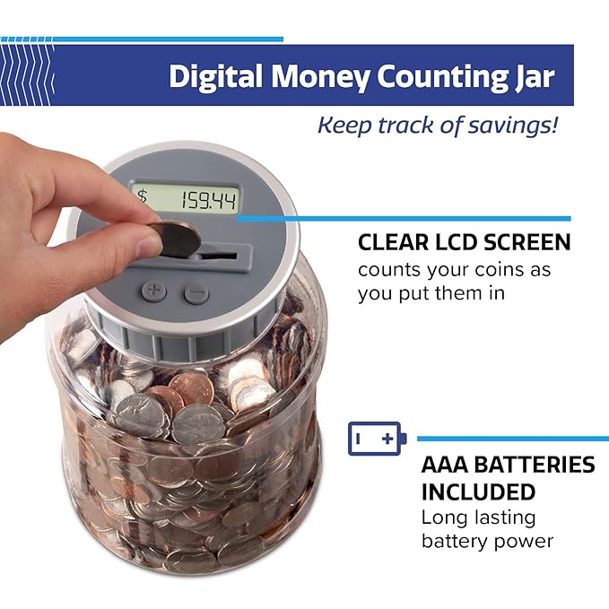 M&R Digital Counting Coin Bank. Batteries included! Personal coin ...