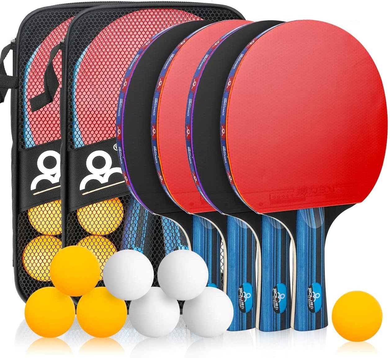 Powcan Ping Pong Set Portable Table Tennis Set Ping-Pong Game Pingpong ...