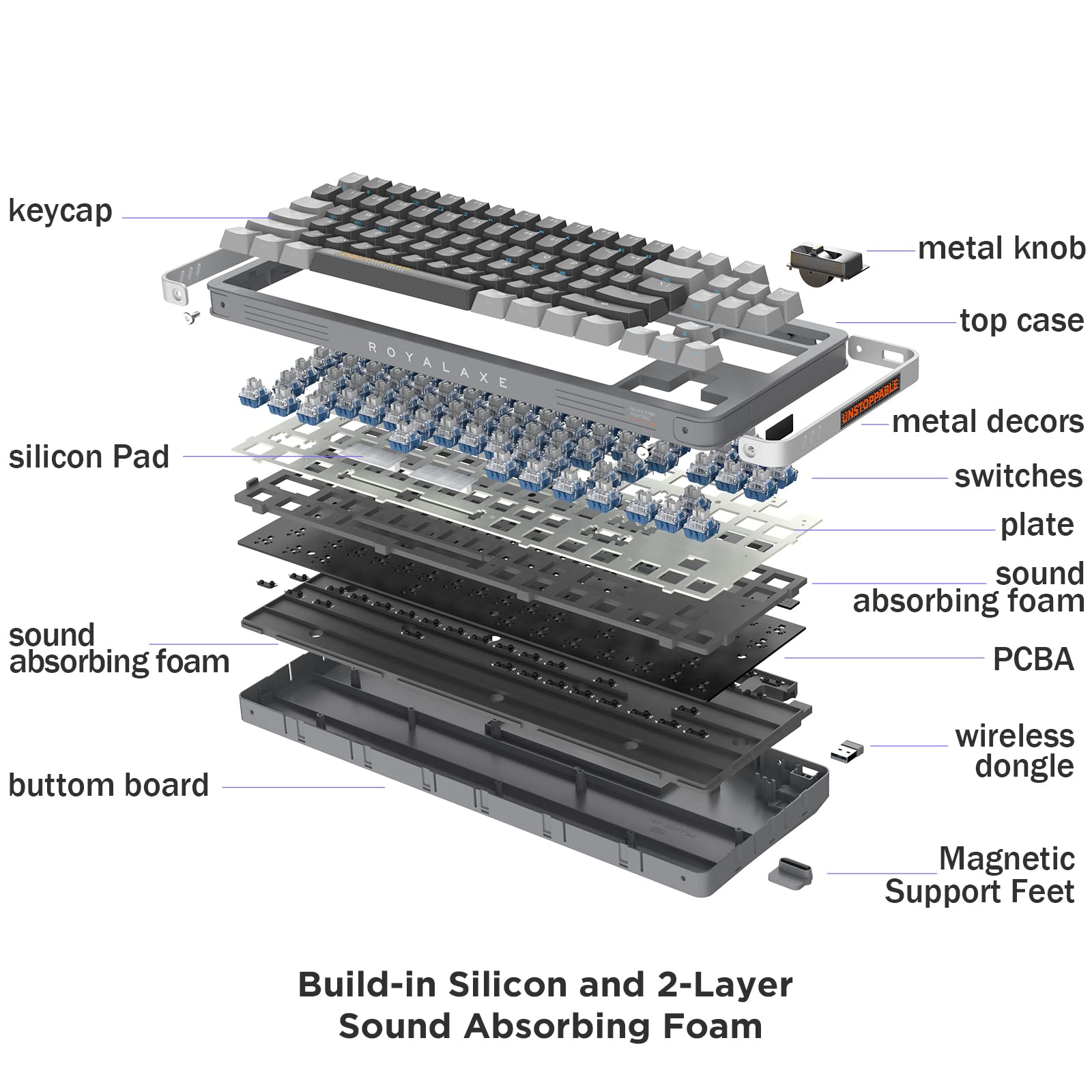 Mua YUNZII Y87 TKL Wireless Mechanical Keyboard Hot Swap with Metal ...