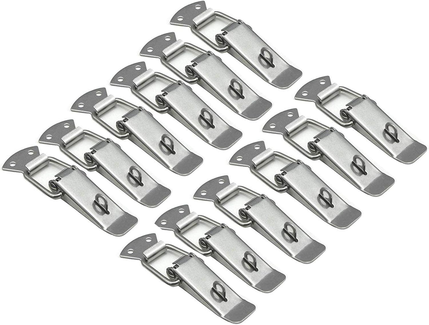 12 Pieces of Stainless Steel Spring-Type Toggle Switch Latch hasp ...