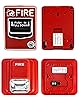 QWORK Wired Emergency Fire Alarm Station, 12 / 24V DC Wired Sound and ...