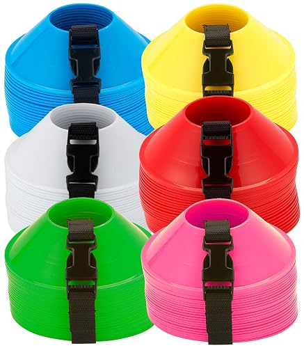 American Challenge - Agility Soccer Mini Disc Cones with Carry Strap ...