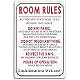 Amazon.com: Fmcmly Metal Signage, Vintage Teen Room Rules Sign, 8x12 ...