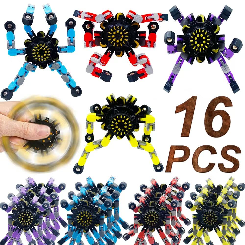 Mua 16Pc Fingertip Gyro Fingertip Mechanical Top DIY Deformation Robot ...