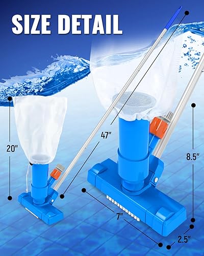 Above Ground Pool Vacuum Nylon Mesh Net, Portable Pool Vacuum For Spa ...