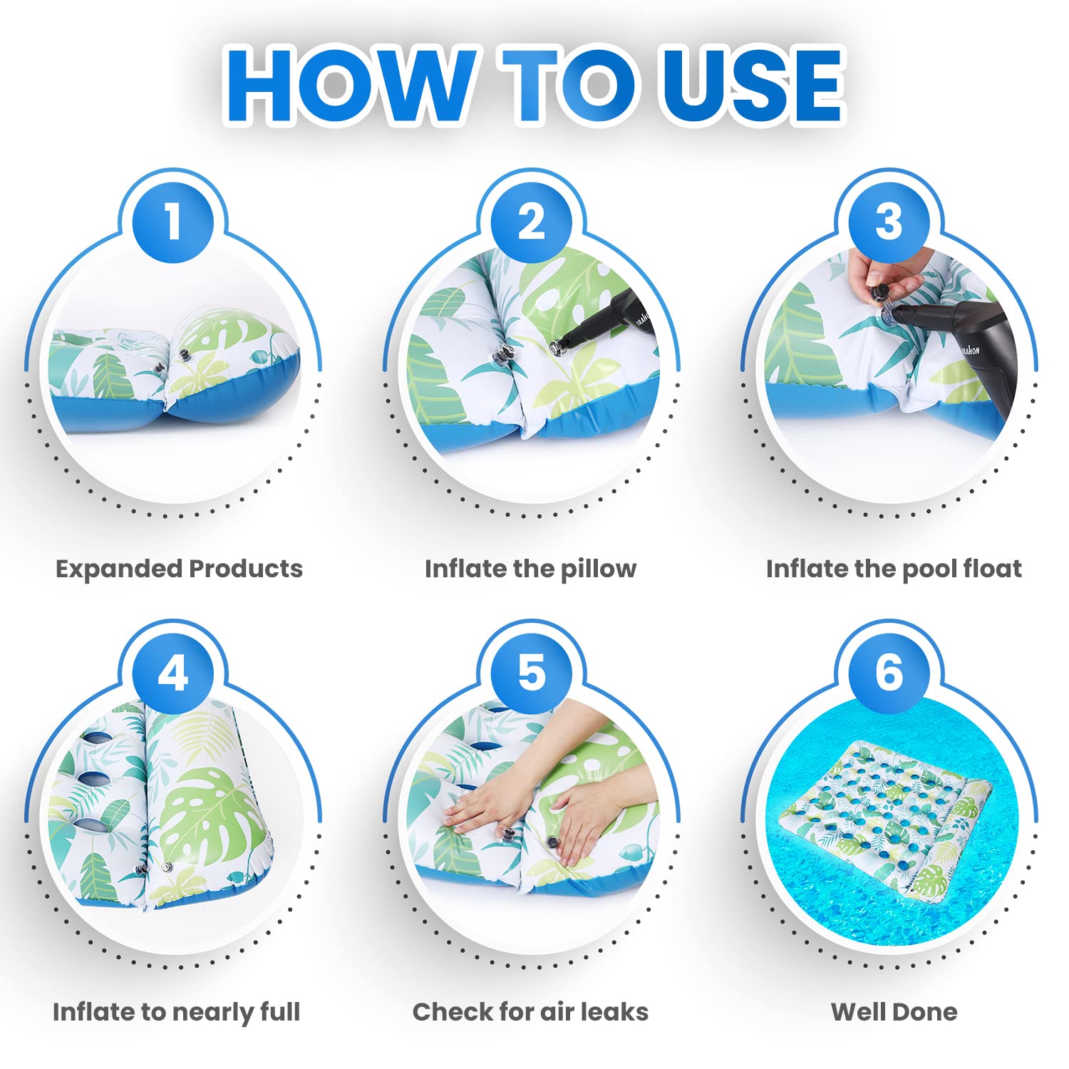 Mua Ocestar Inflatable Pool Float Mat, 72" X 60" Giant Pool Floats ...