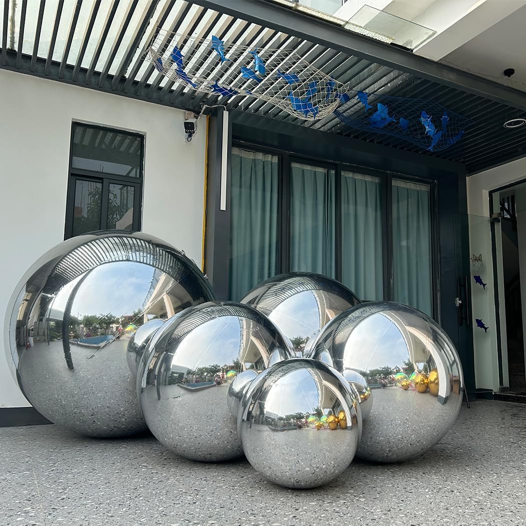 Inflatable Mirror Ball 1.0m/39in Big Shiny Balls Airtight Giant Mirror ...