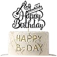 Amazon.com: Music Guitar Piano Happy Birthday Cake Topper, Music Lover ...
