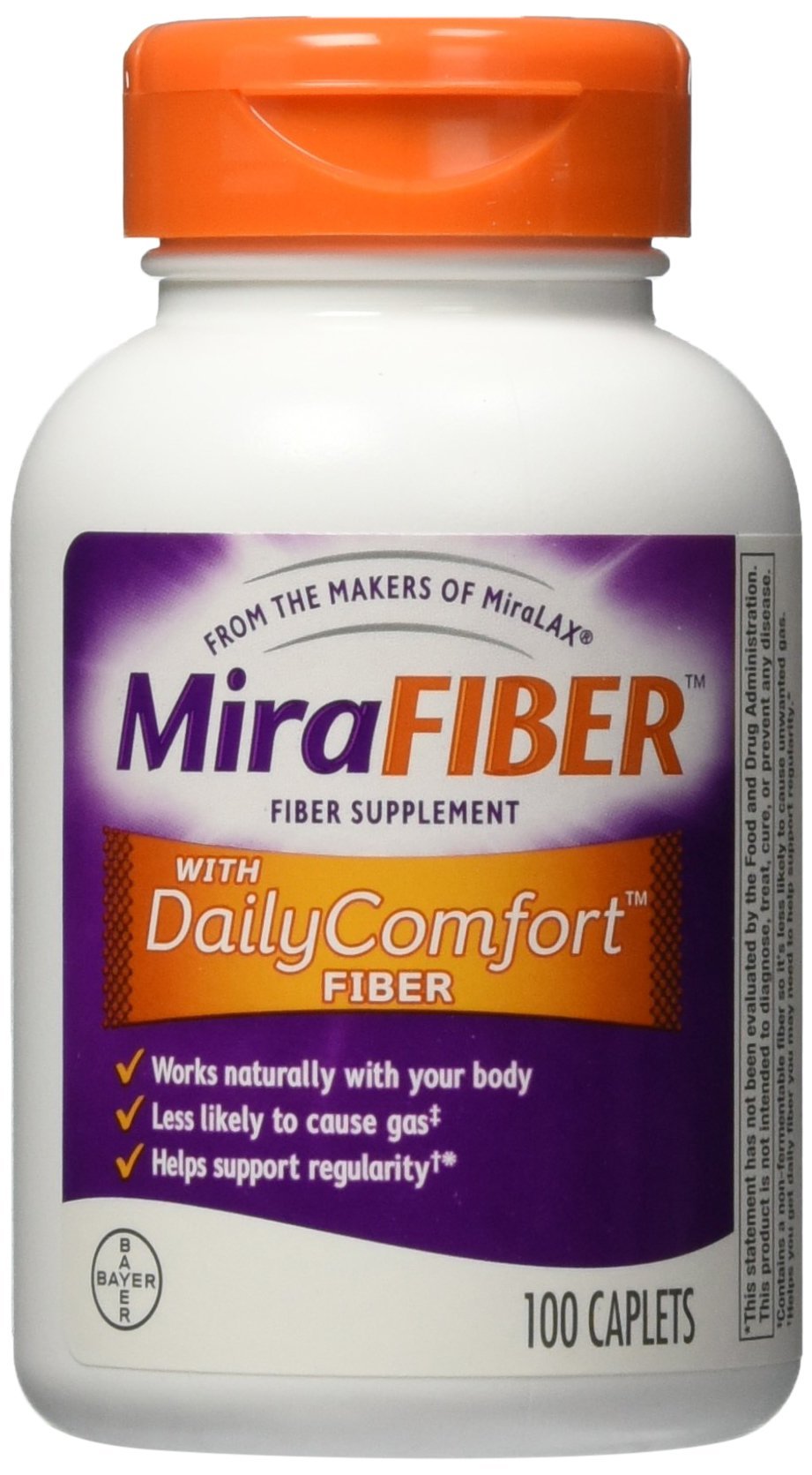 Amazon.com: MiraLAX Mirafiber Powder, Sugar Free Orange, 16.9 Ounce ...