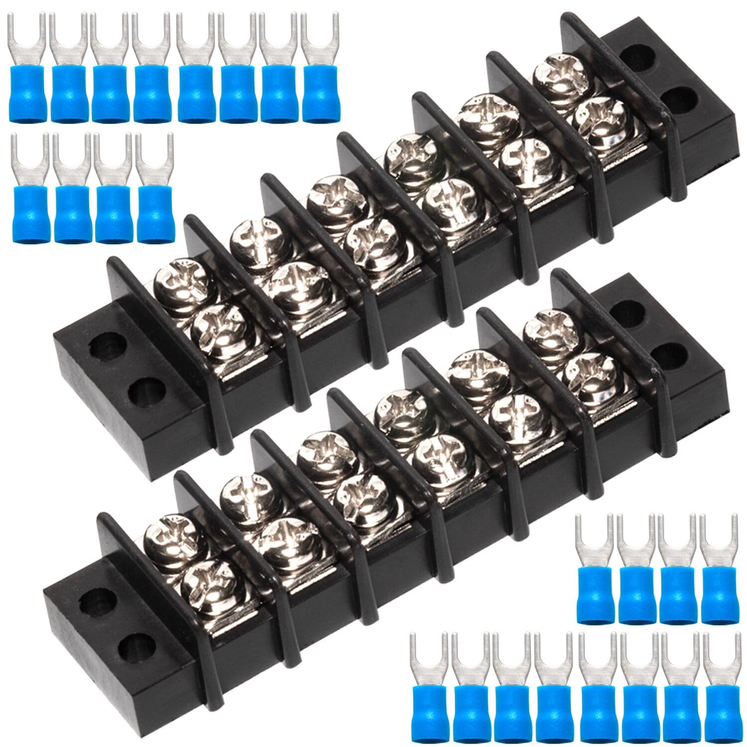 Mua Terminal Block - 2 Pack 6 Positions 200v-450v 20-30A Dual Row Screw ...