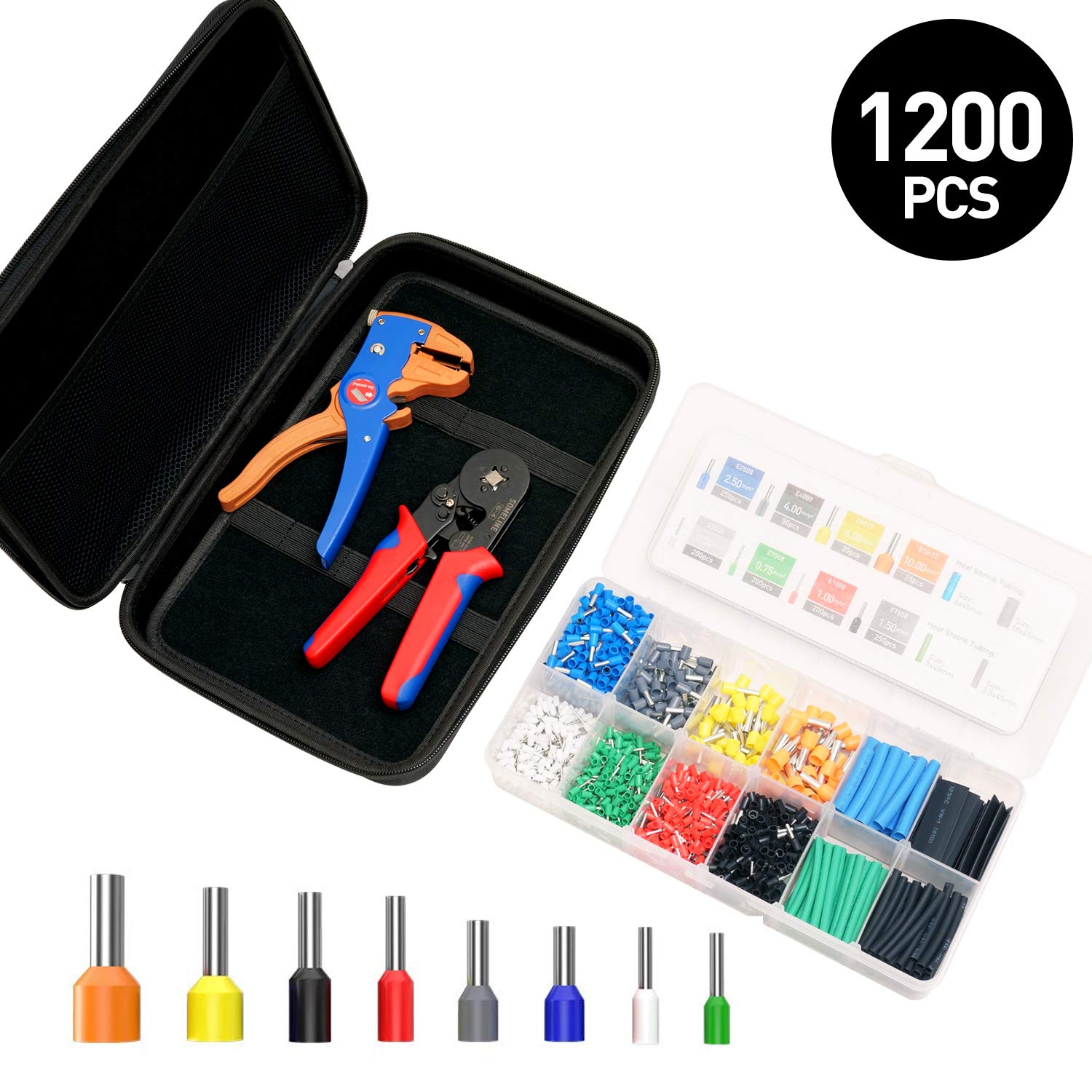 Buy Insulated Cord End Terminal Bootlace Terminals Tubular Ferrules ...