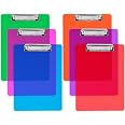 Plastic Clipboards (Set of 6) Multi Pack Clipboard (Assorted) Strong 12 ...