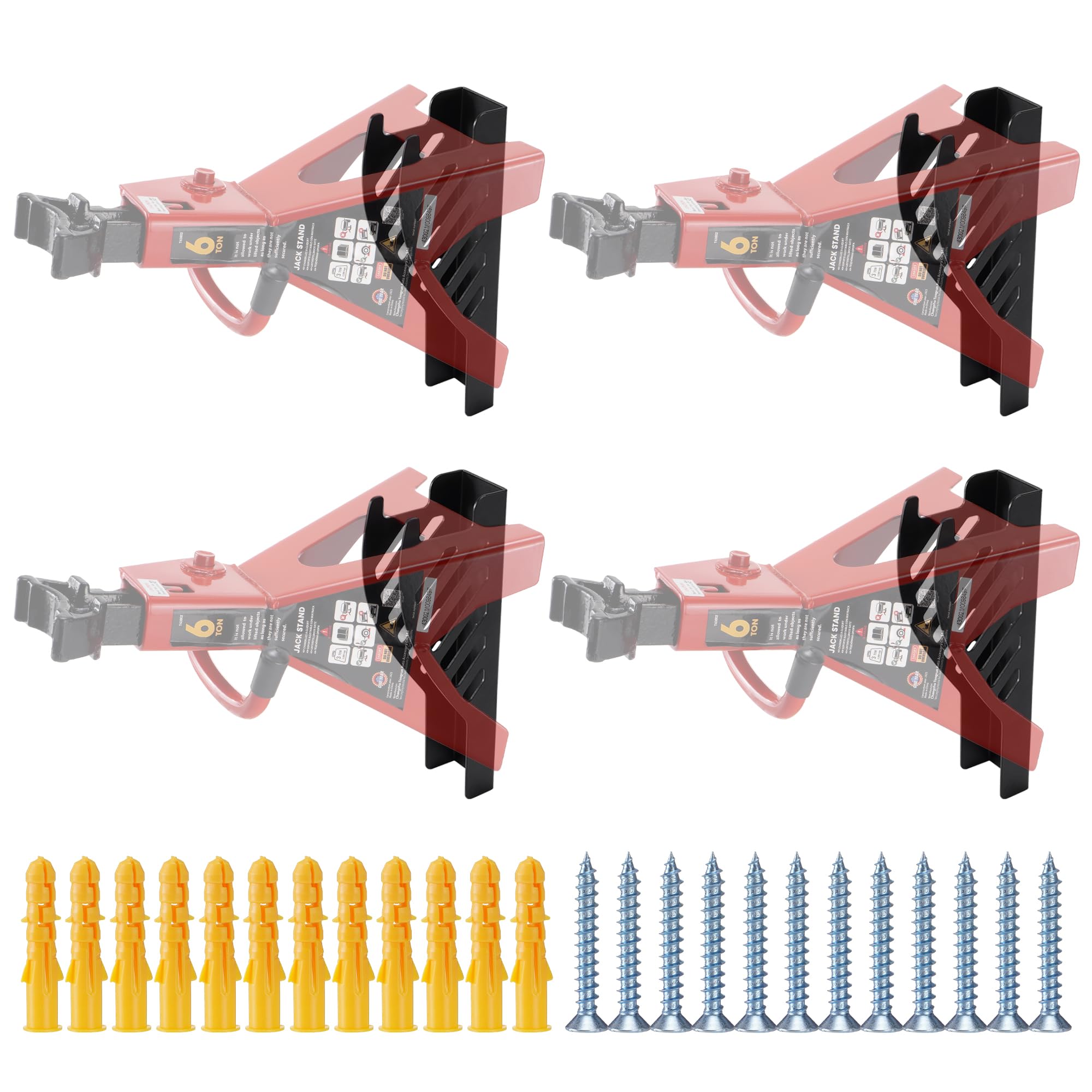 Racewill 4 Packs Jack Stand Holder Wall Mount Organizer Bracket Rack ...