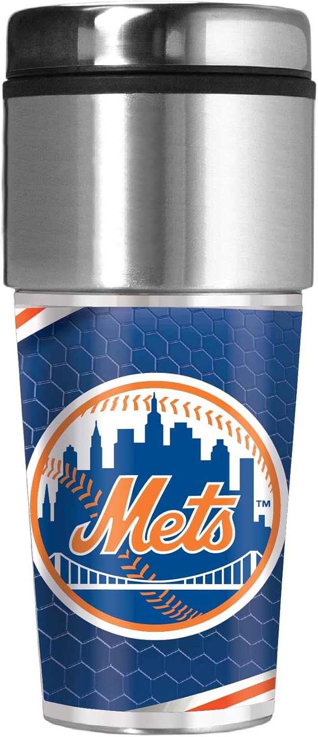 Amazon.com : Great American Products New York Mets 16 oz Travel Tumbler ...