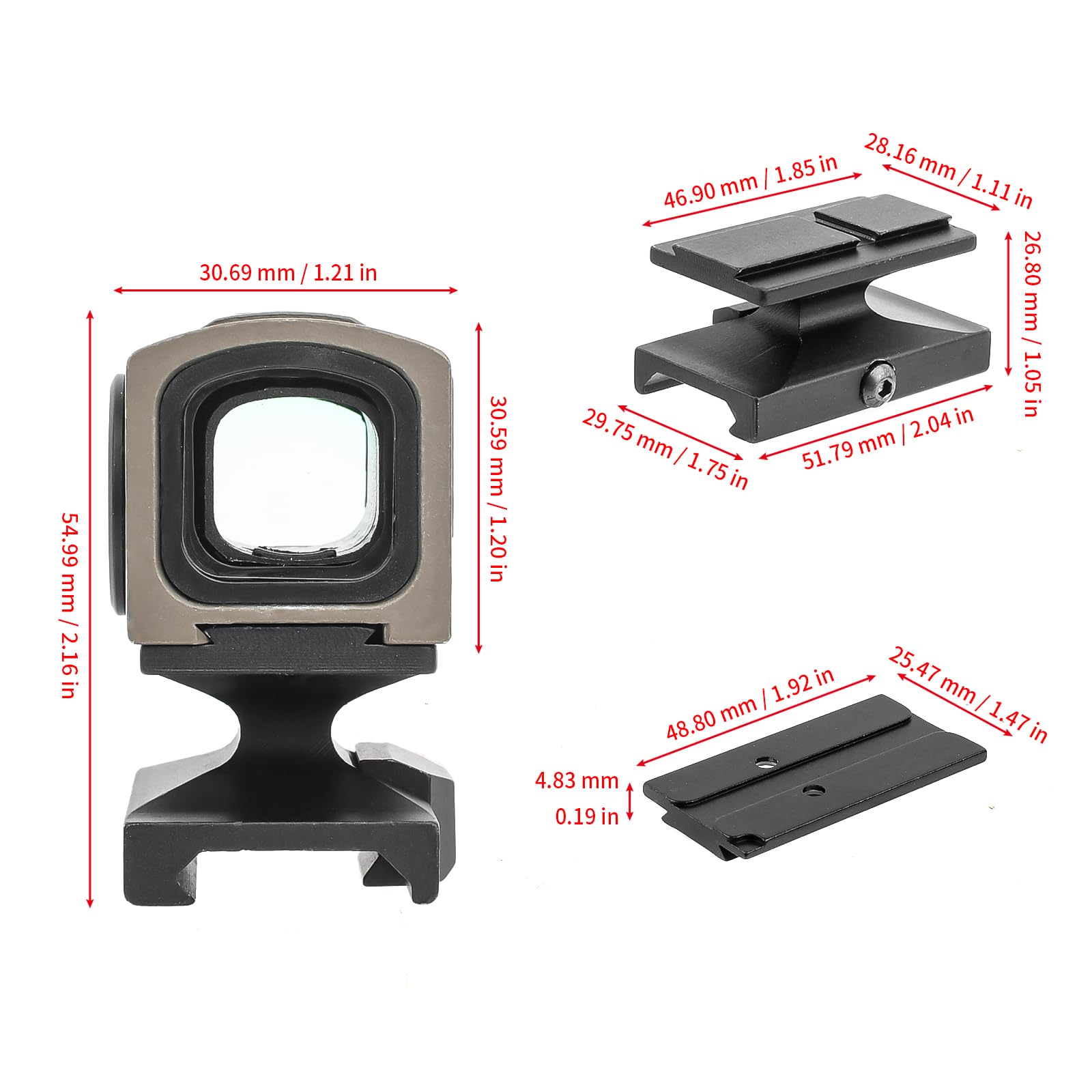 Mua QIRUIMY Aim point ACRO P-2 レットドットサイト レプリカ G LOCK用マウントと20mmレイル対応 ...