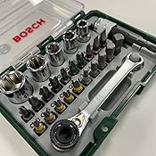 Bosch 2607017160 Screwdriving Set with Mini Ratchet (27 Pieces): Amazon ...