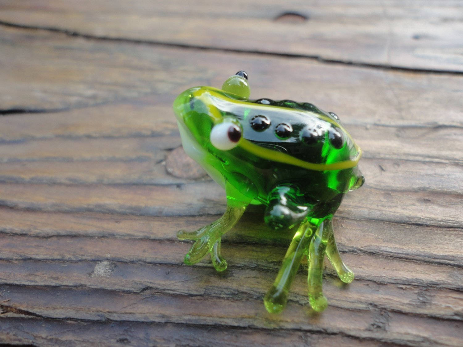 Amazon.com: Blown Glass Frog Sculpture poison dart frog Figurine murano ...
