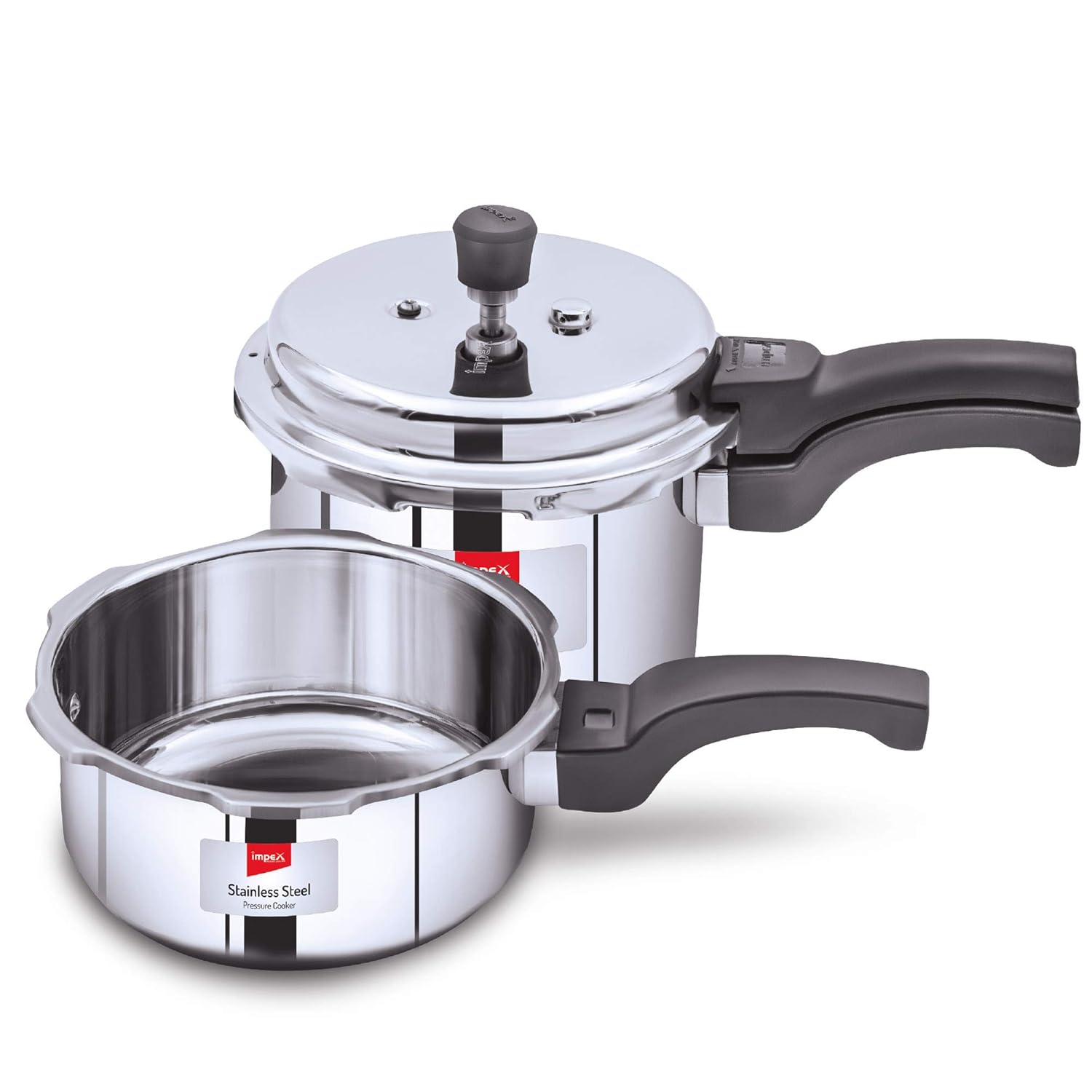 Buy Impex EP Induction Base Stainless Steel Pressure Cooker, 2 Litres ...