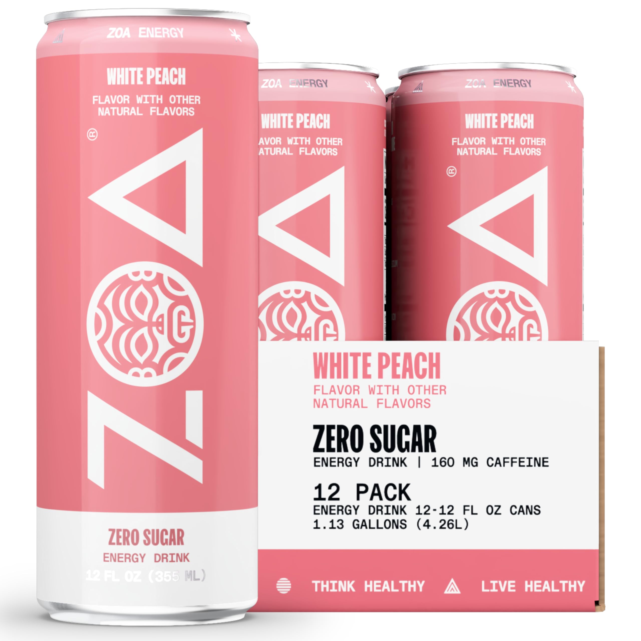 Mua Zero Sugar Energy Drinks, White Peach - Sugar Free with ...