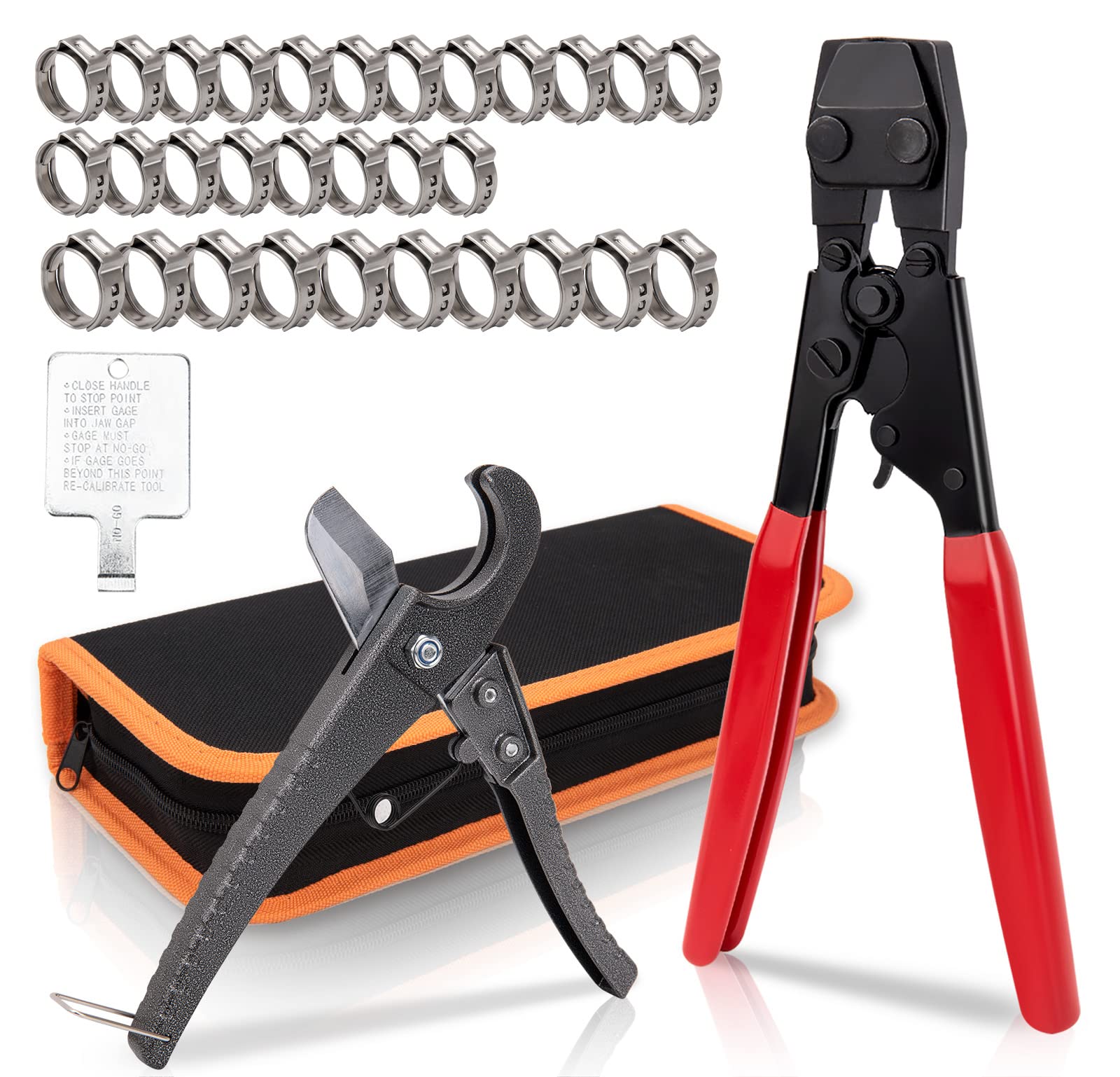 Pex Crimping Tool Kit,Pex Crimping Clamp Cinch Tool and Pipe Hose ...