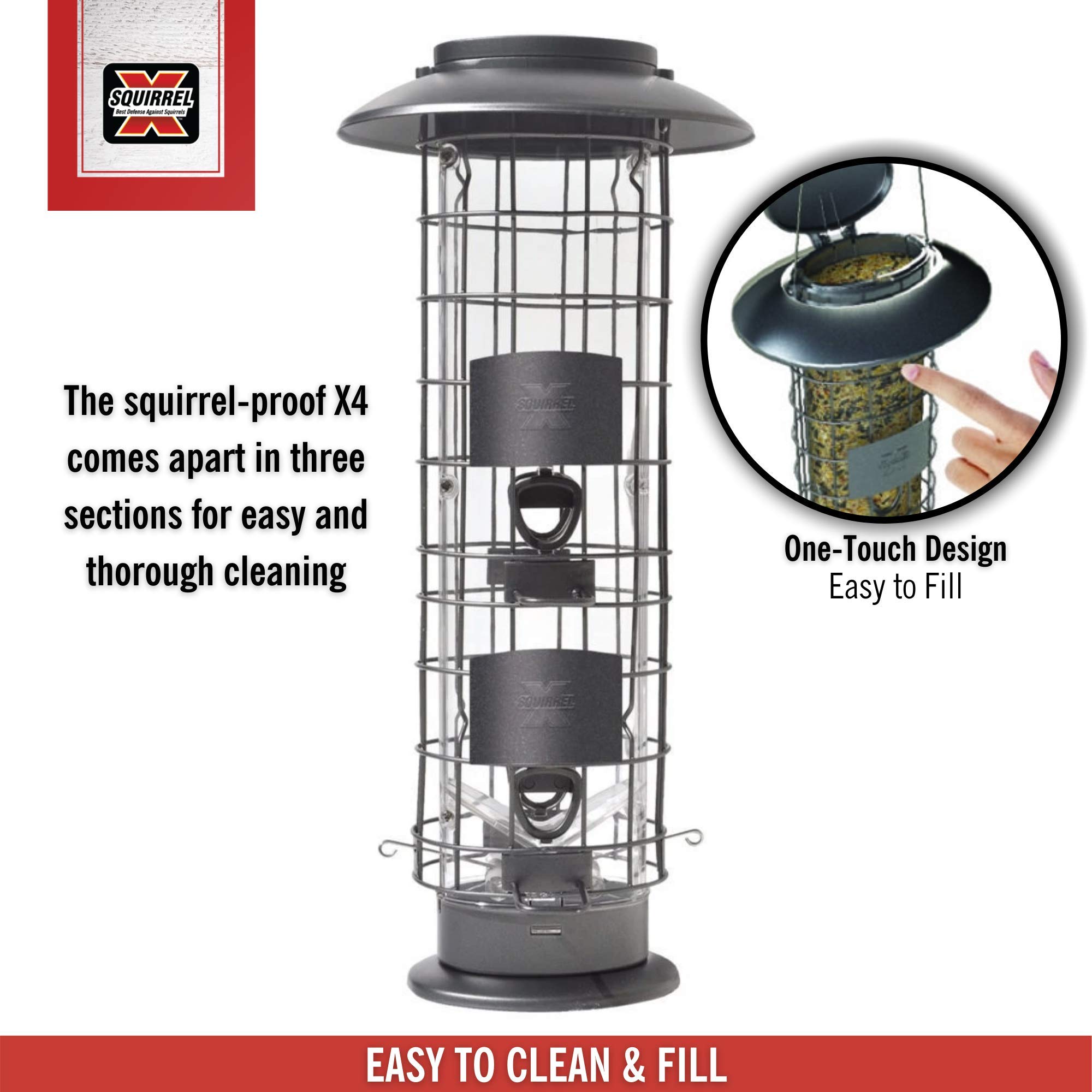 Mua More Birds Squirrel-X4 Squirrel Resistant Bird Feeder, 4 Spring ...