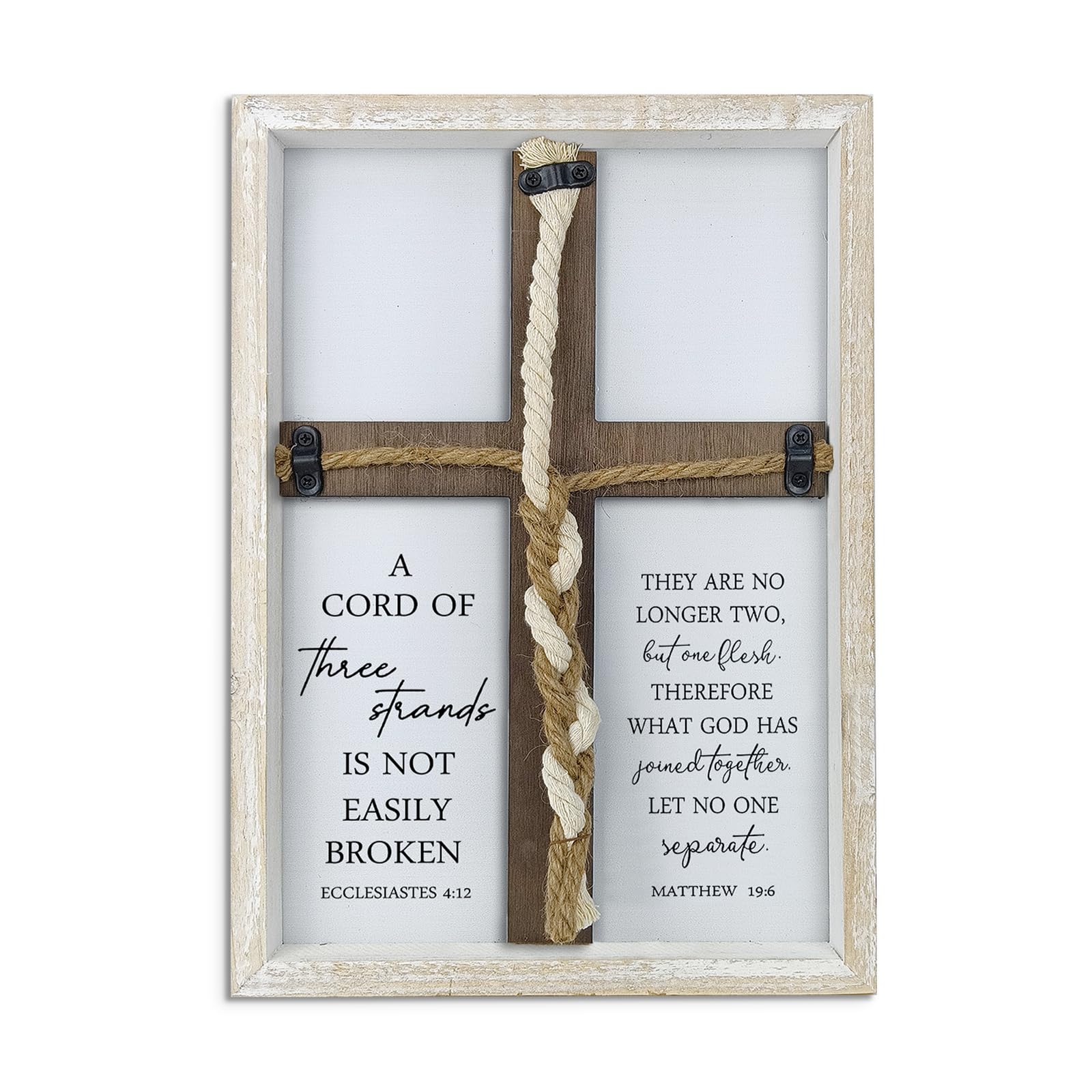 A Cord of Three Strands Wedding Sign 15"X10" Three Strands Braid Wall ...
