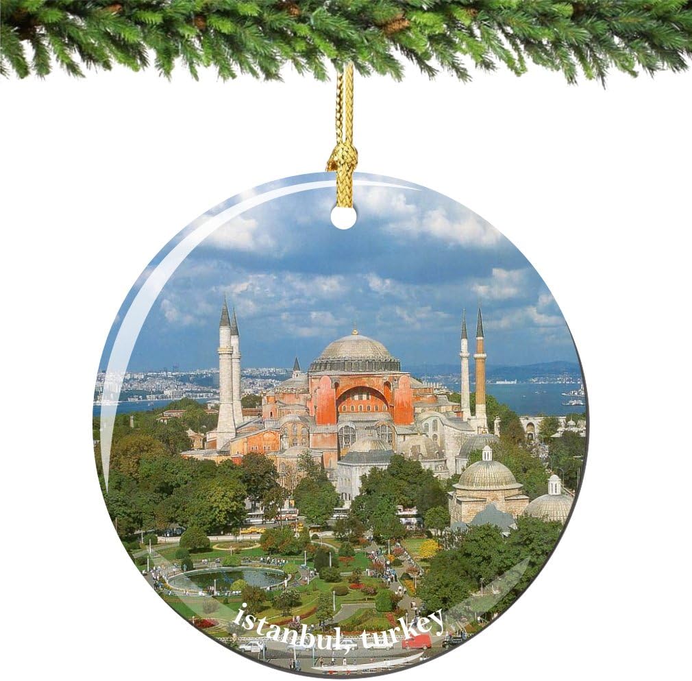 Amazon.com: City-Souvenirs Istanbul Christmas Ornament Porcelain 2.75 ...