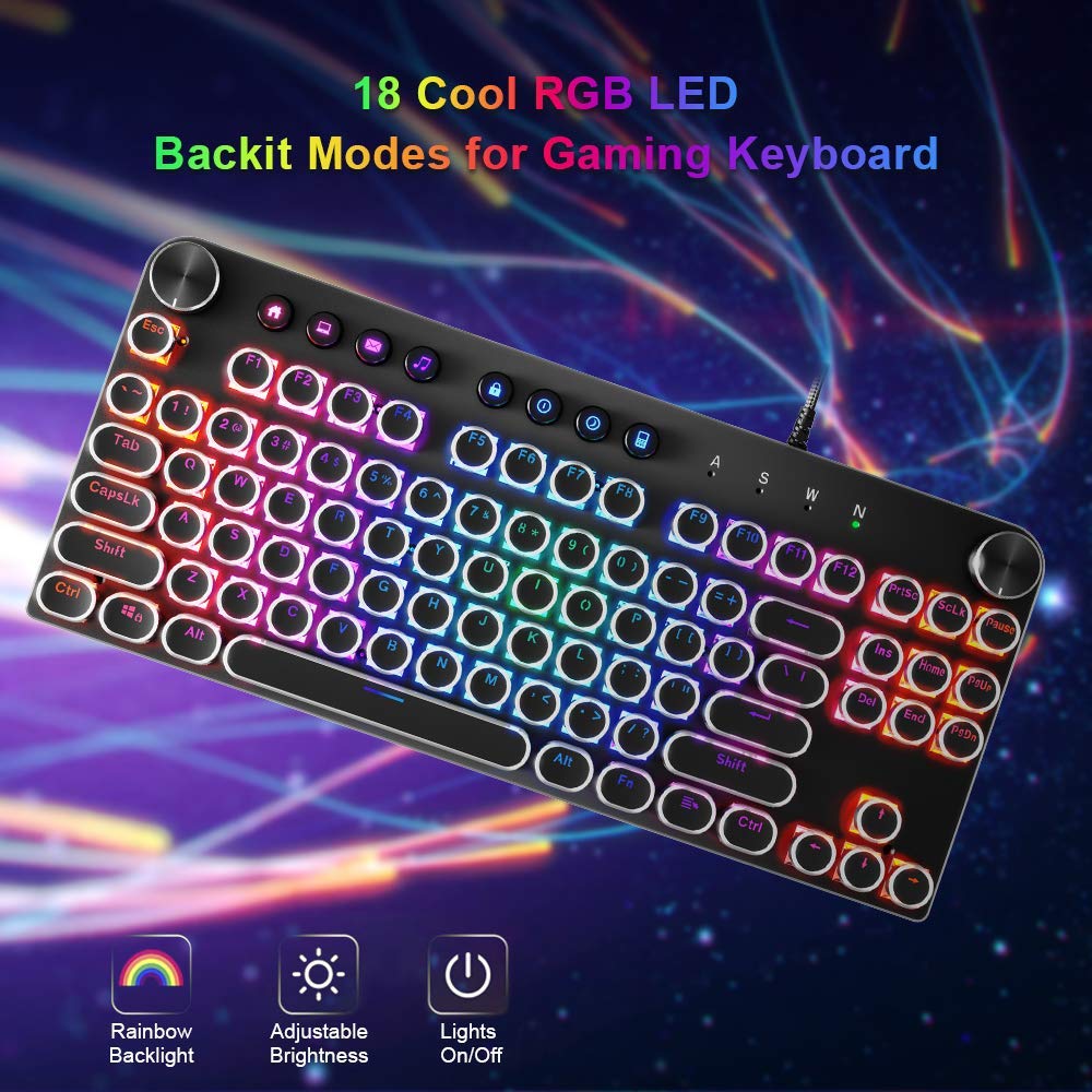 Mua STOGA Mechanical Keyboard, 87 Keys Brown Switch RGB Keyboard with ...