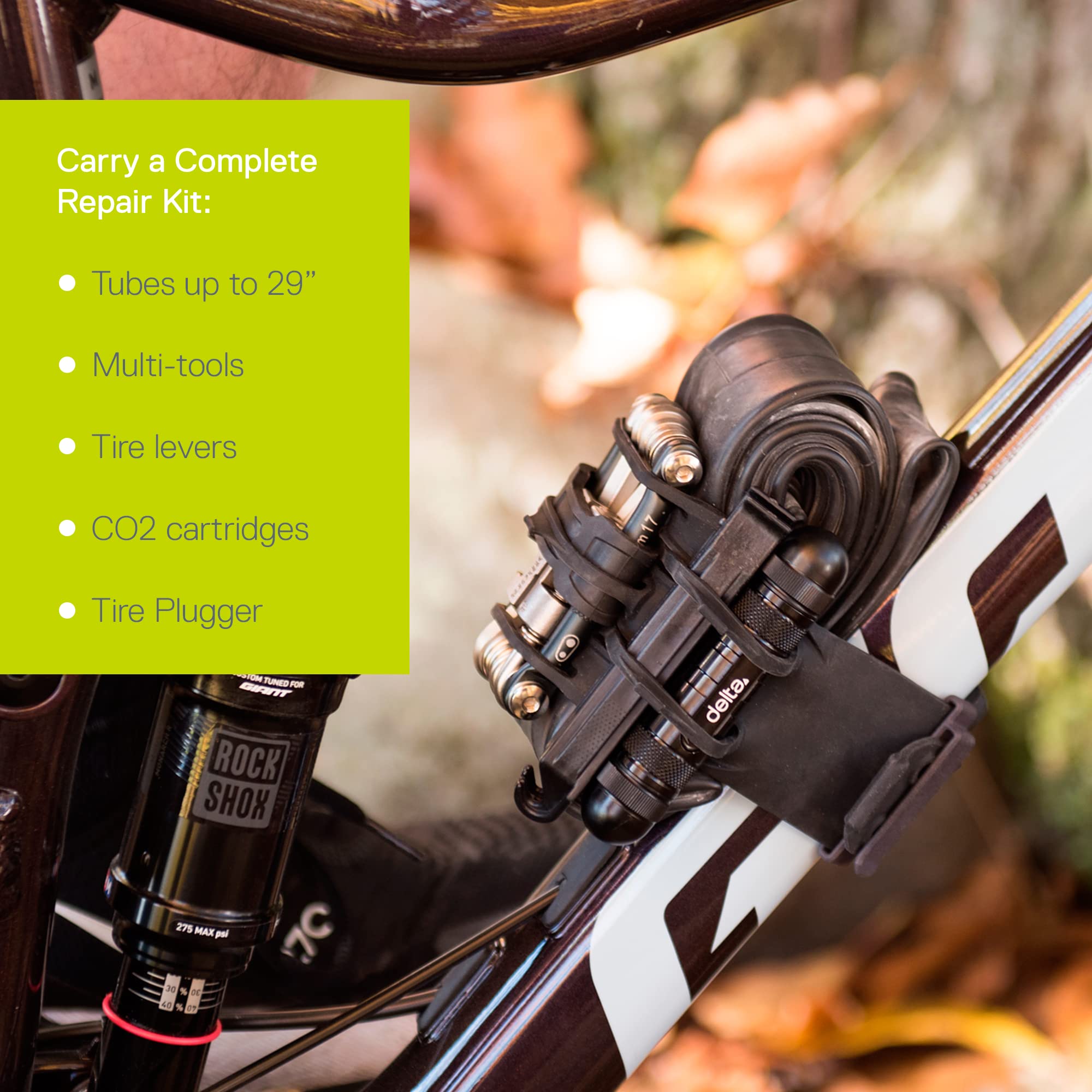 Mua Bike Frame Carrier Strap MTB with Tire Plugger Kit, Stwap by Delta ...
