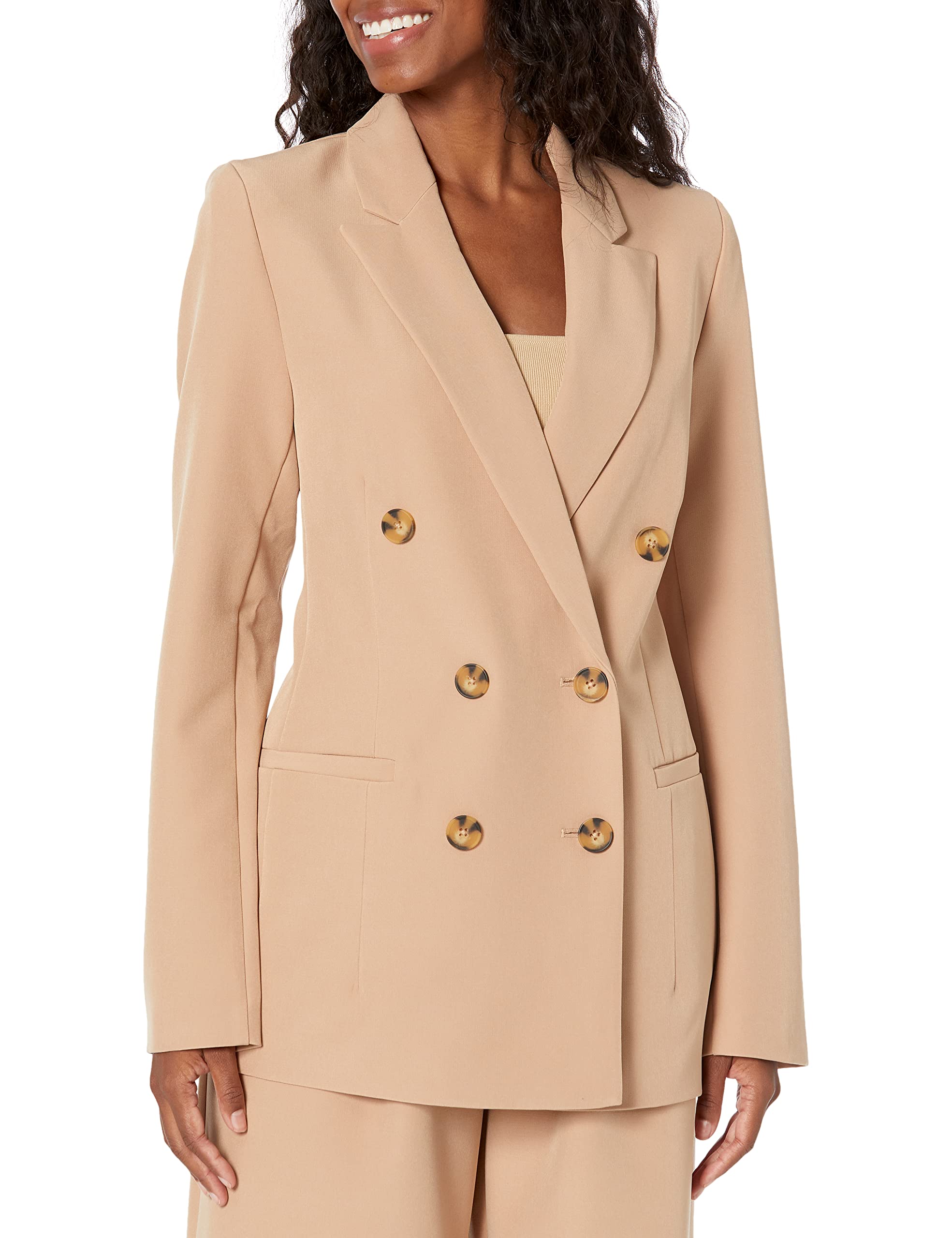 The Drop Women's Kurt Double Breasted Blazer, Praline, X-Small for sale ...