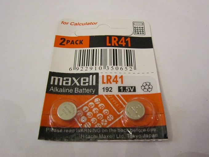 Amazon.com: 2 x Maxell LR41 /192 / AG3 / V3GA 1.5v Alkaline Button Cell Battery Batteries: Home ...