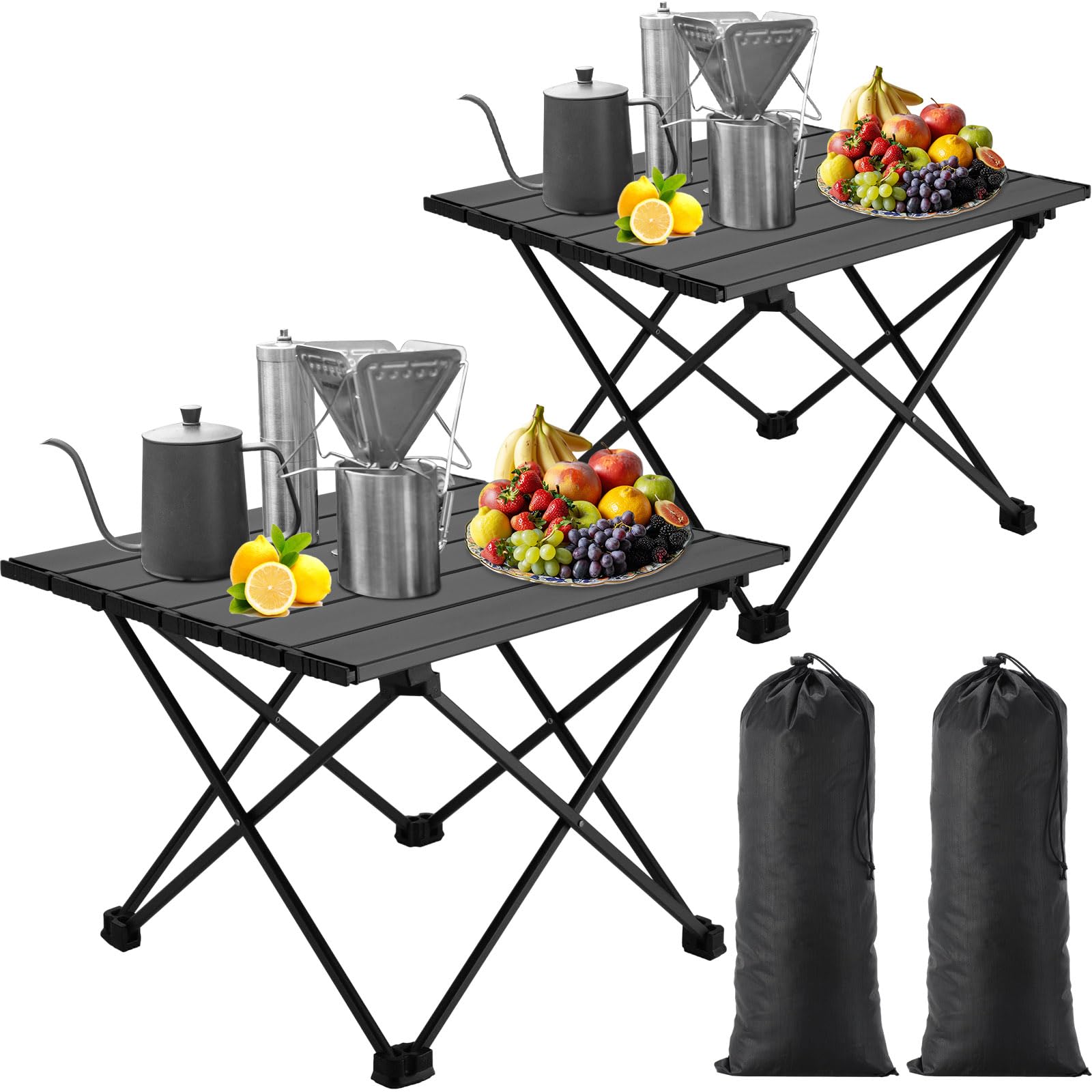 Mua Tatuo 2 Pcs Small Camping Table Folding Beach Side Tables Outdoor ...
