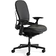 Amazon.com: Steelcase Leap 46216179S Office Desk Chair, Black Leather ...
