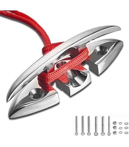 Boat Fenders Acouto 4.5-Inch Stainless Steel Folding Boat Cleat - 316 ...