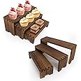 Amazon.com: Varbonia 6-Piece Wood Display Risers Set - 2 x 3-Tier Rectangular Stands, Layered ...