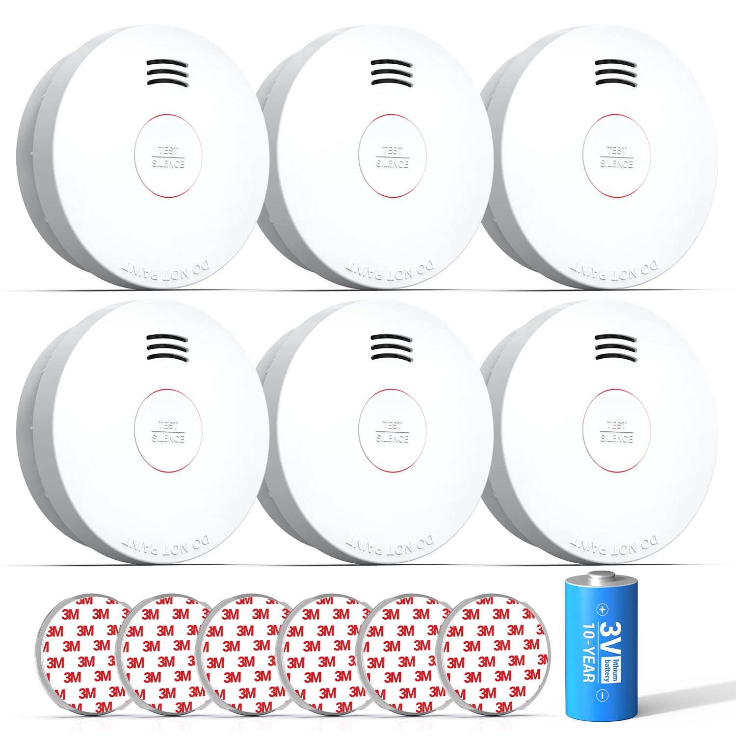 Siterwell Detector, Smoke Detector 10 Year Battery with Photoelectric ...