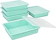 Storex Flat Storage Tray with Lid, Letter Size, 10 X 13 X 3 Inches ...