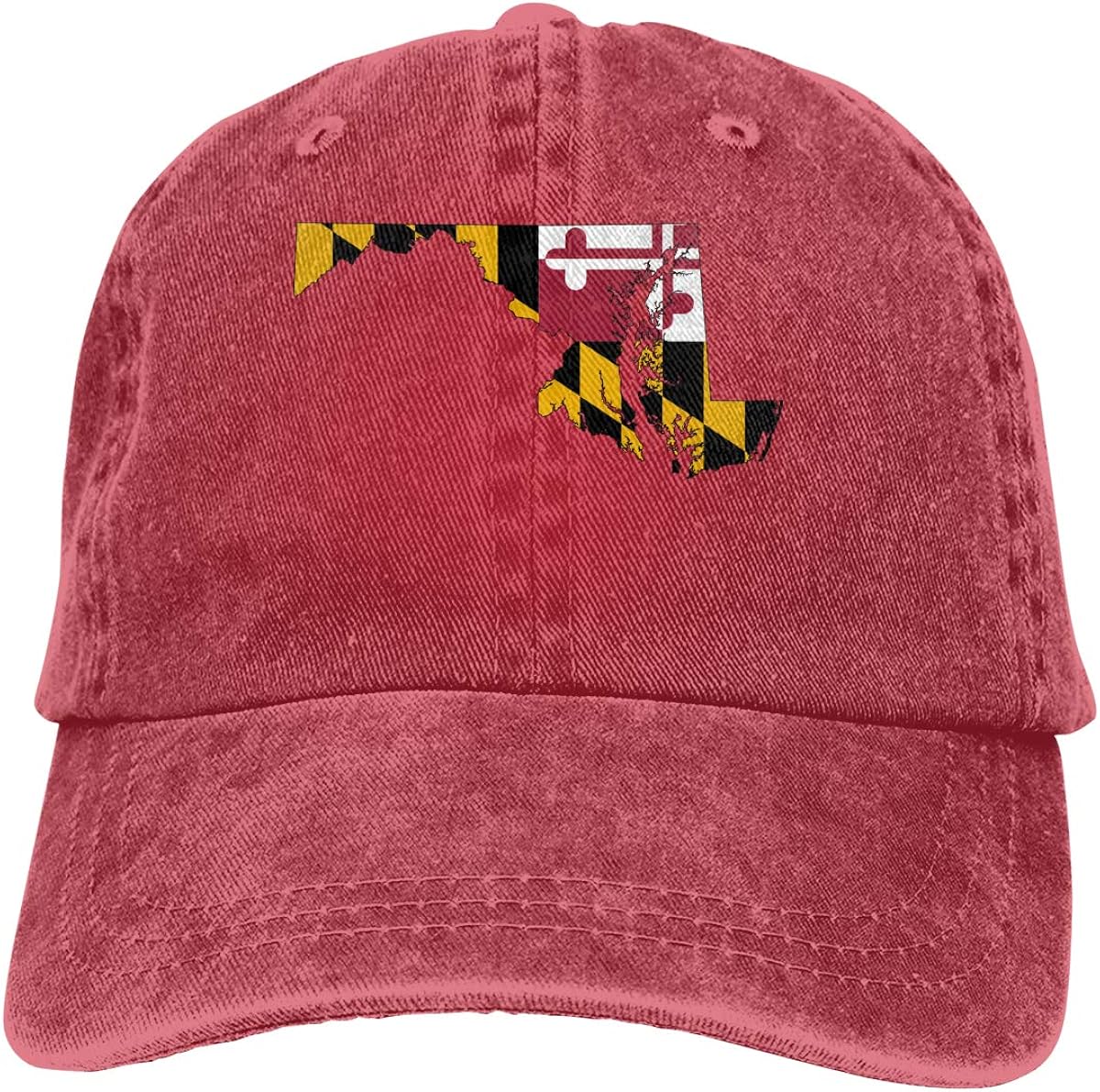 H@CAP01 Maryland Flag Map Men Or Women Cotton Denim Adjustable Baseball ...