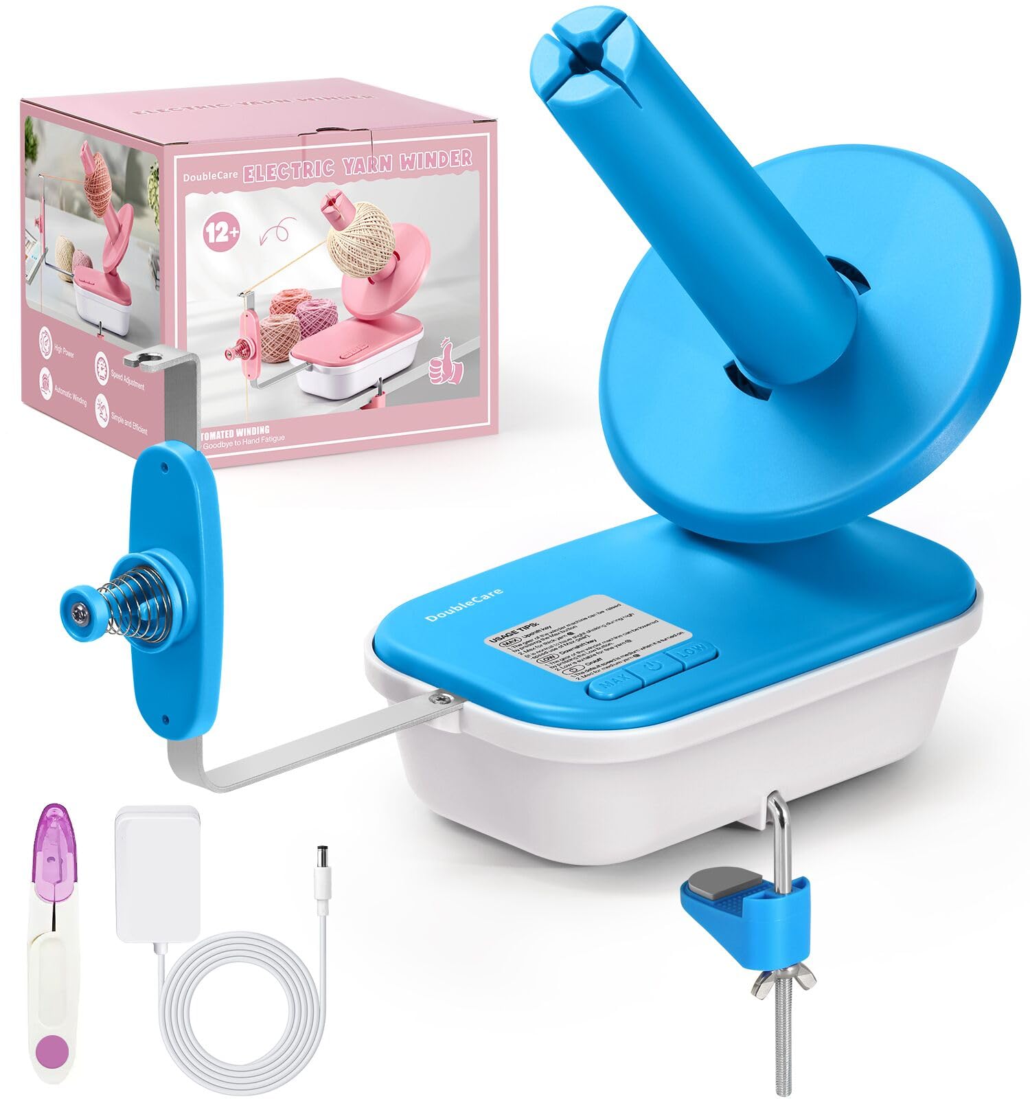 Electric Yarn Winder for Crocheting High Speed, Upgrade Three Gears ...