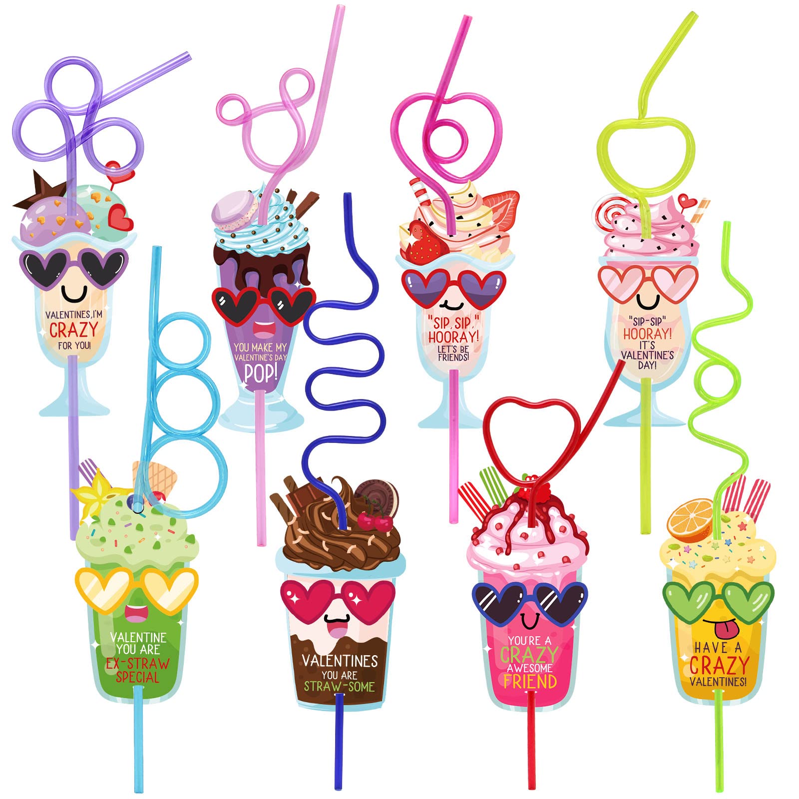 32 Pack Valentines Day Cards for Kids Classroom School Valentines ...