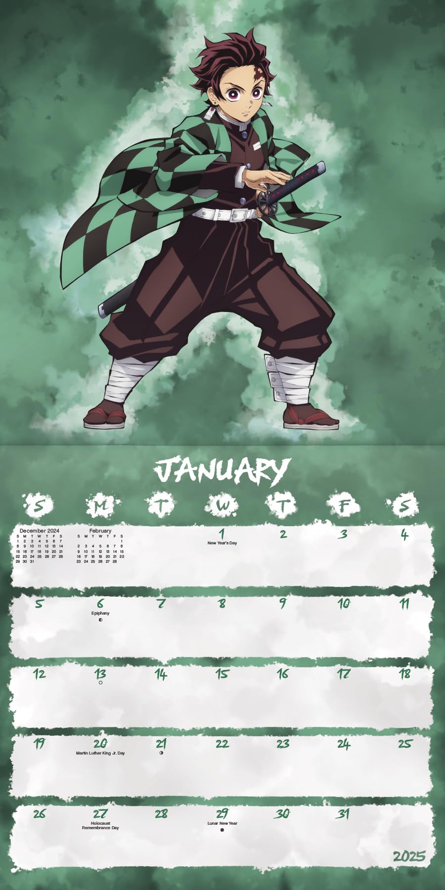 Mua Demon Slayer Calendar 2025 - Deluxe 2025 Demon Slayer Wall Calendar ...