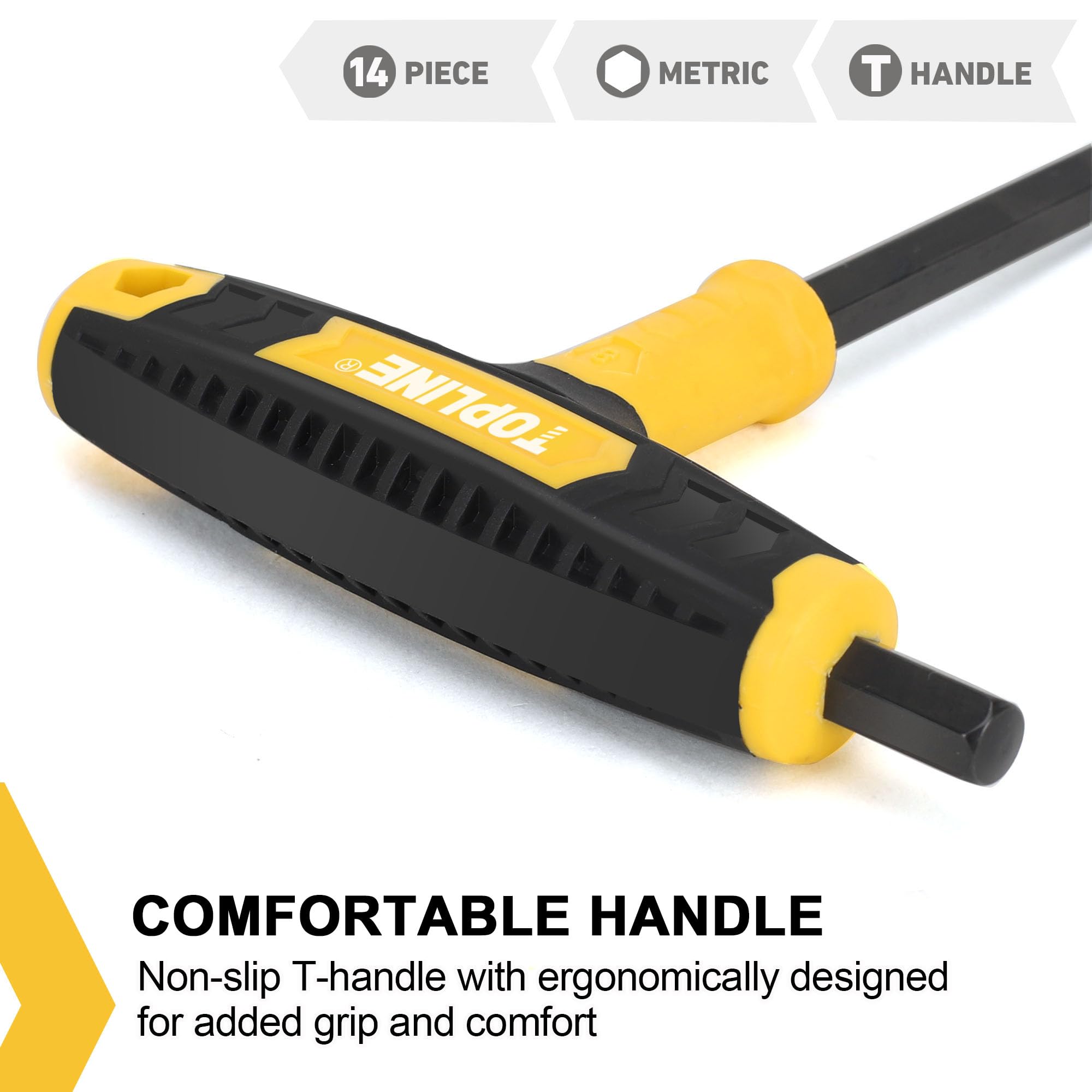 Mua Topline 14-Piece Allen Wrench Set, Metric&SAE T-Handle, Long Arm Hex Key Set with Storage ...