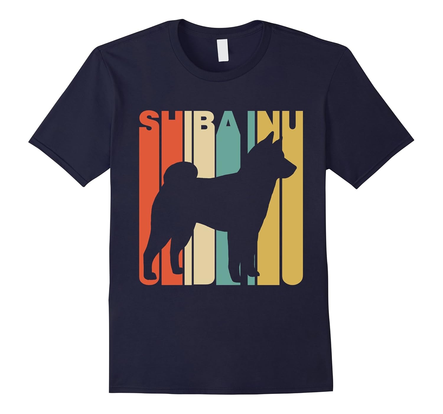 Vintage Style Shiba Inu Silhouette T-Shirt-4LVS – 4loveshirt